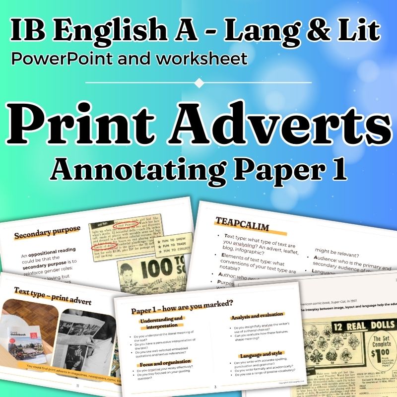 Annotating Print Adverts – Free Lesson for IB English Language ...