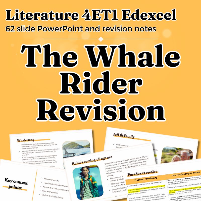 The Whale Rider IGCSE Revision for Edexcel English Literature 4ET1 ...