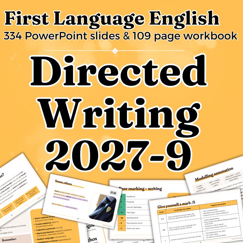Directed Writing 2027: Full Unit for IGCSE First Language English 0500/ ...